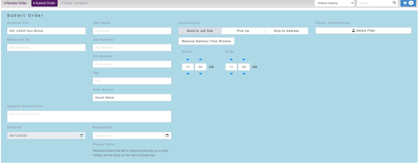 New Feature: Delivery Windows - Software for HVAC, Pipe and ...